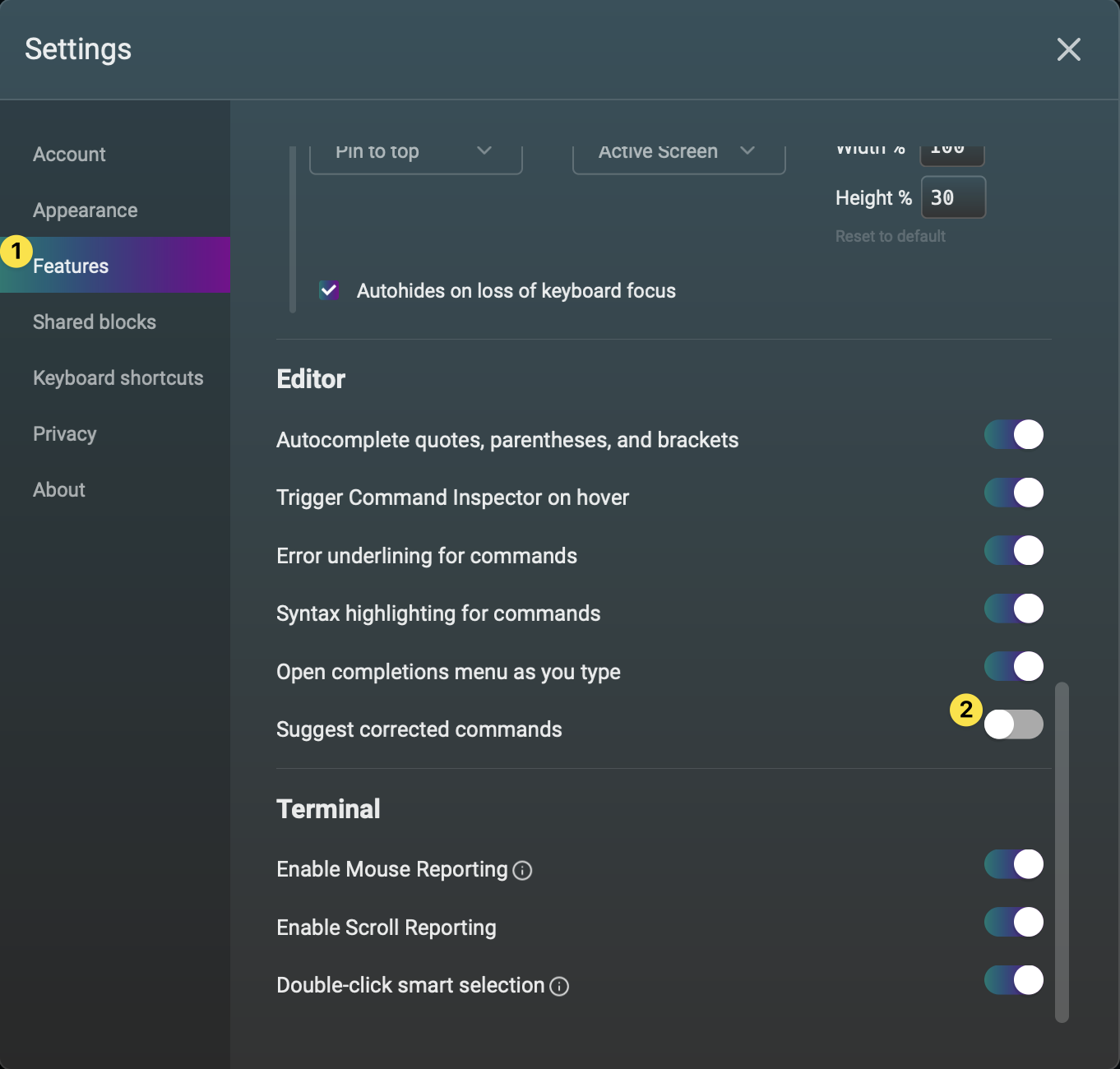 Button to Disable "insert suggested command" · Issue #2847 · warpdotdev ...