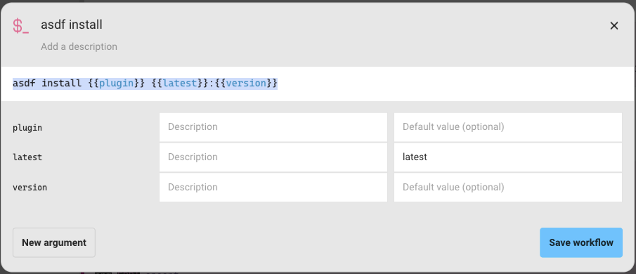 Workflow arguments not properly editable if arguments are connected in the command · Issue #3205 ...