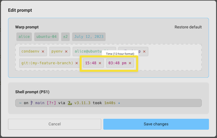 Display The Start Time Of A Currently Running Command · Issue 3765 · Warpdotdevwarp · Github 