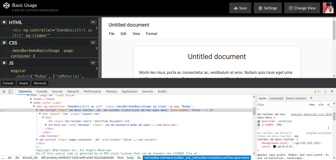 menuBar: failure to remove md-has-open-menu selector · Issue #11235 · angular/material · GitHub