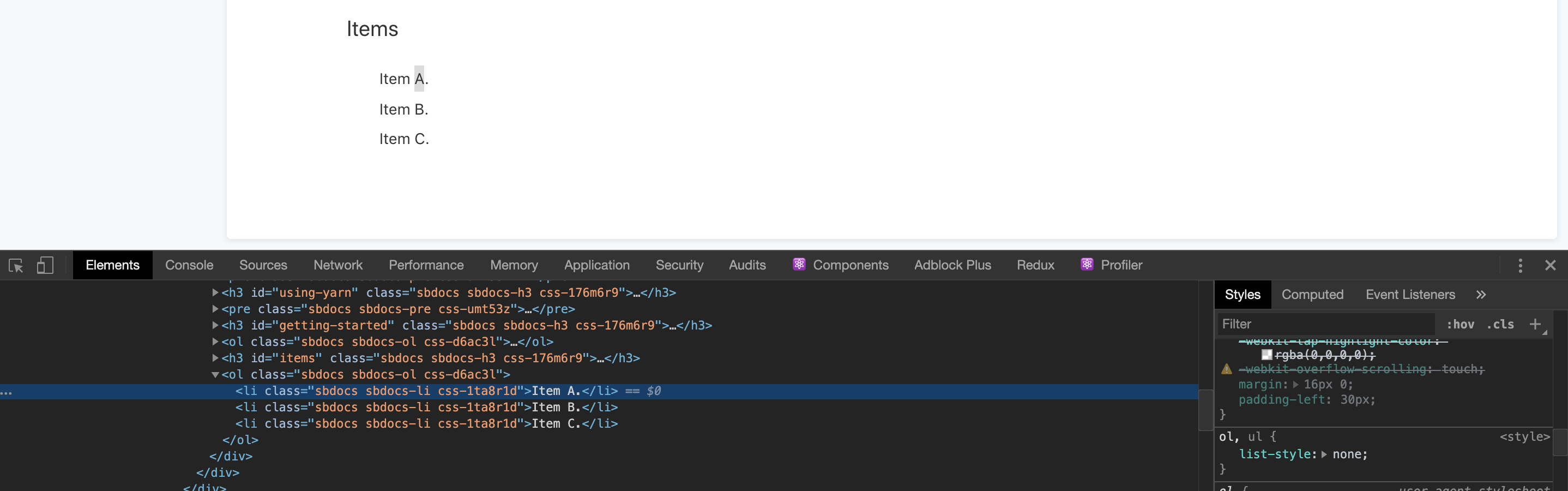 Cant Render List Items When Using Mdx · Issue 10270 · Storybookjs