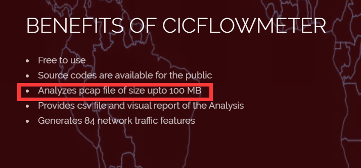 how to remove the 100mb limit? thanks in advance · Issue #68 · ahlashkari/CICFlowMeter · GitHub