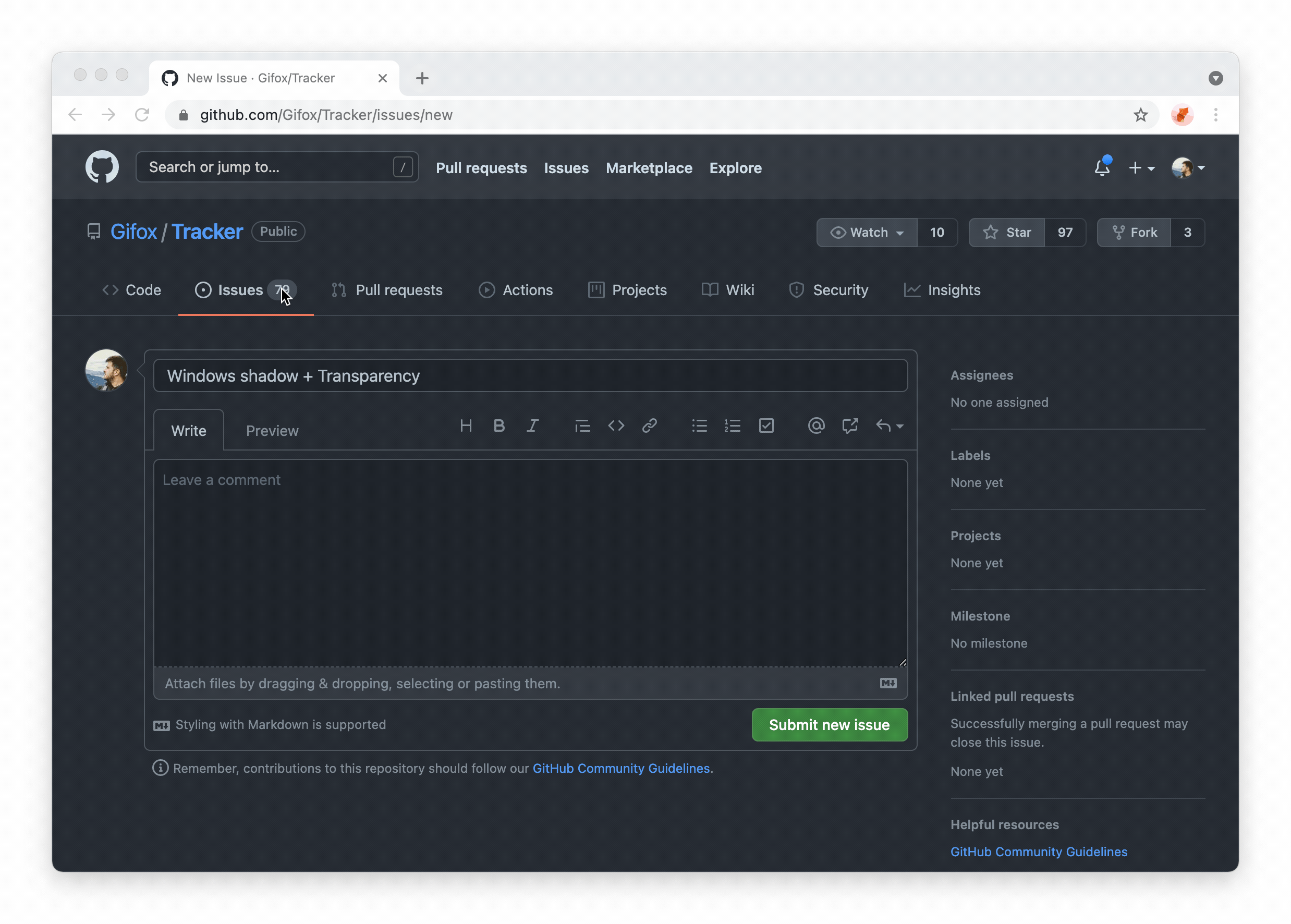 Windows shadow + Transparency · Issue #207 · Gifox/Tracker · GitHub