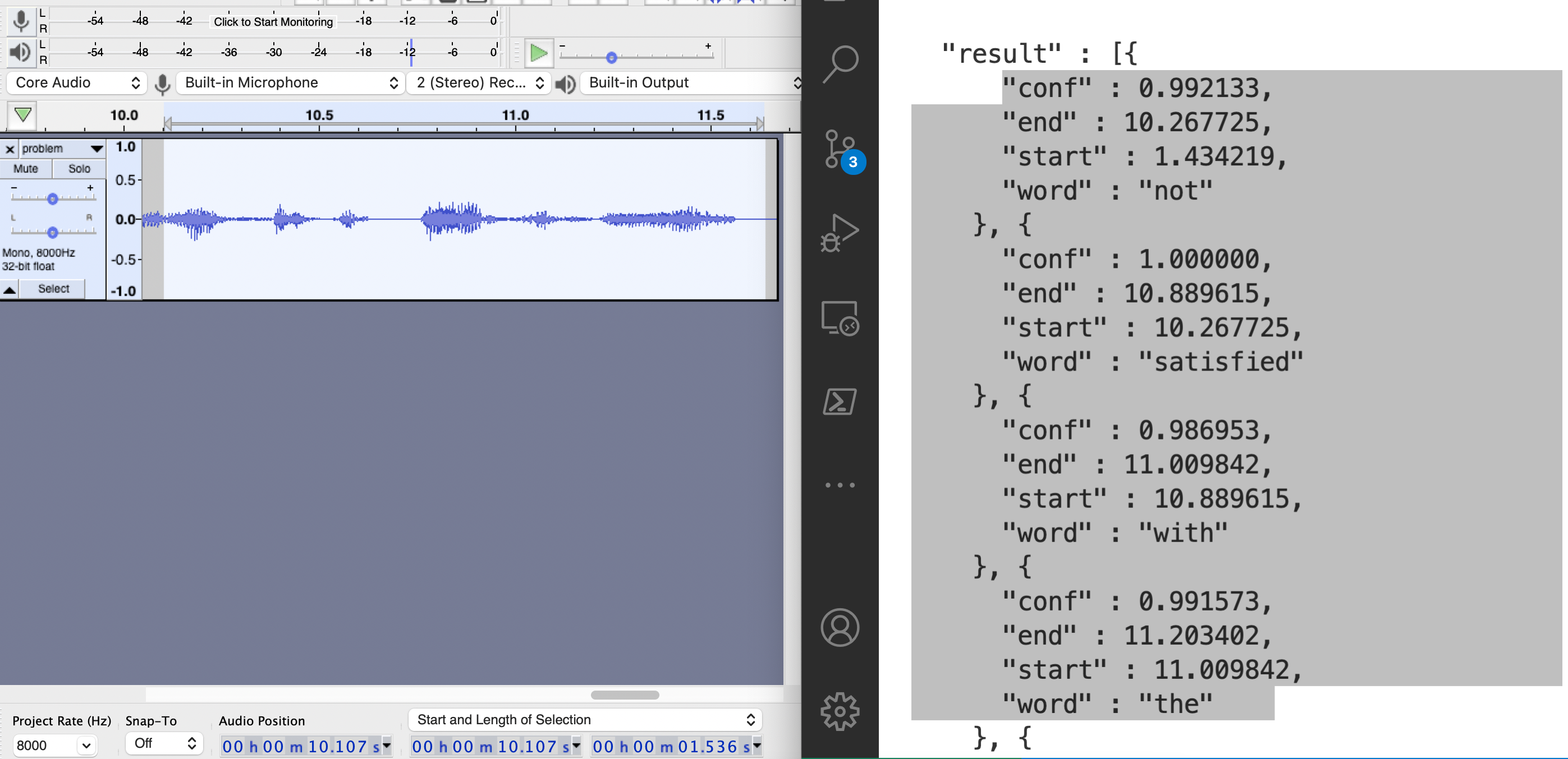 timestamps not matching. · Issue #629 · alphacep/vosk-api · GitHub