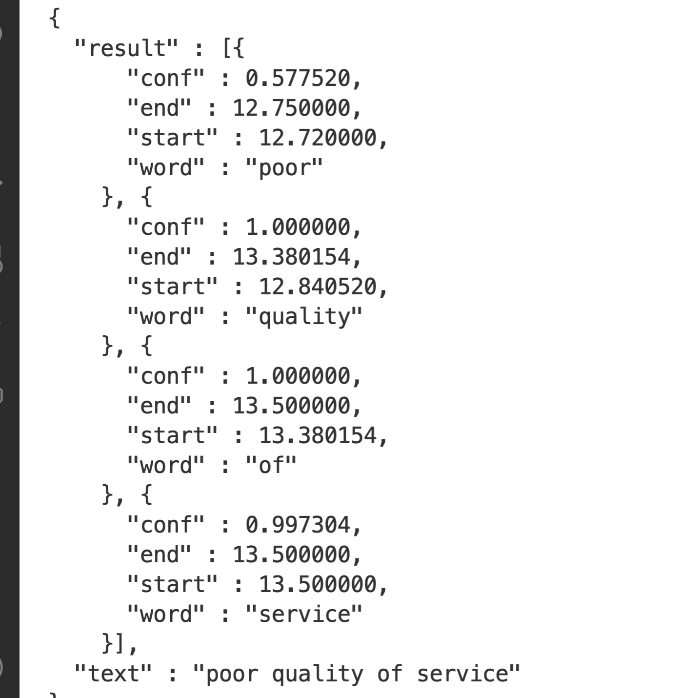 timestamps not matching. · Issue #629 · alphacep/vosk-api · GitHub