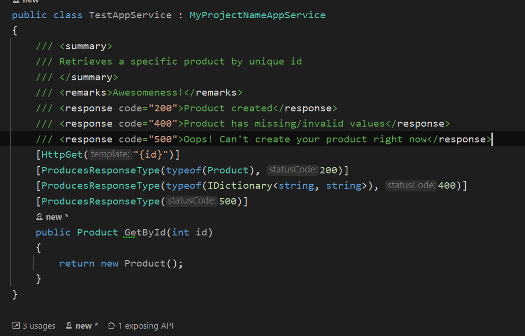 Feature request: Swagger - add description option · Issue #7732 · abpframework/abp · GitHub