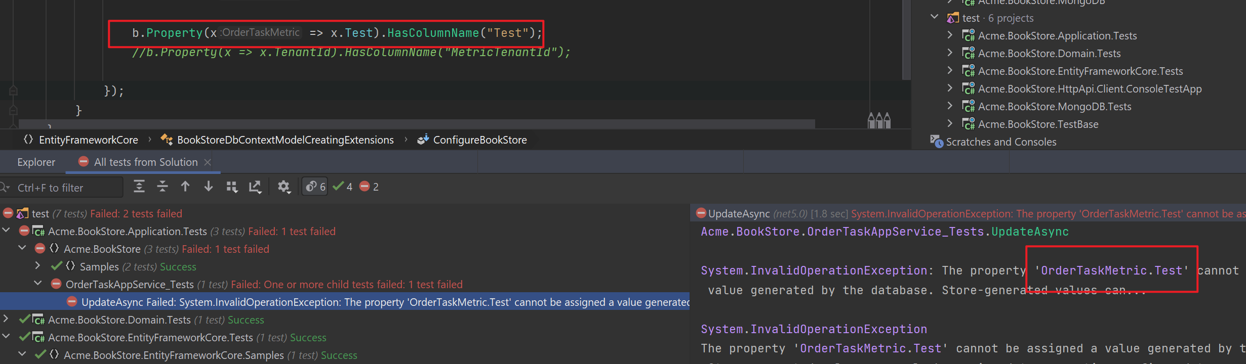 Using Ef Core Table Splitting Throw Exception · Issue 9711 · Abpframeworkabp · Github