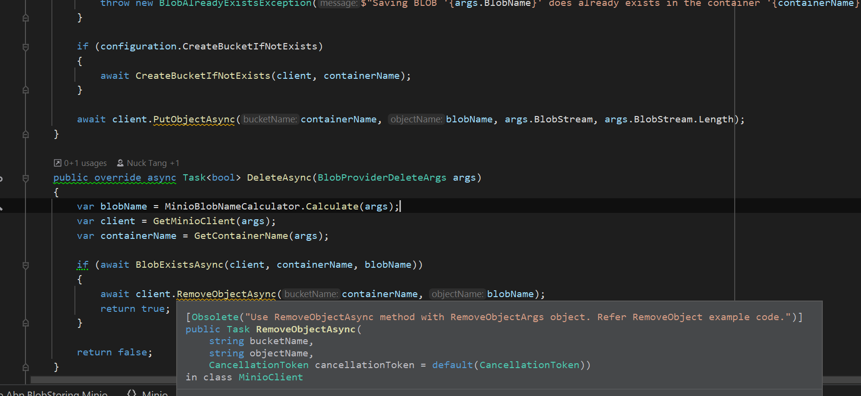 Enhance Blob Storing Minio Provider · Issue 14739 · Abpframeworkabp · Github