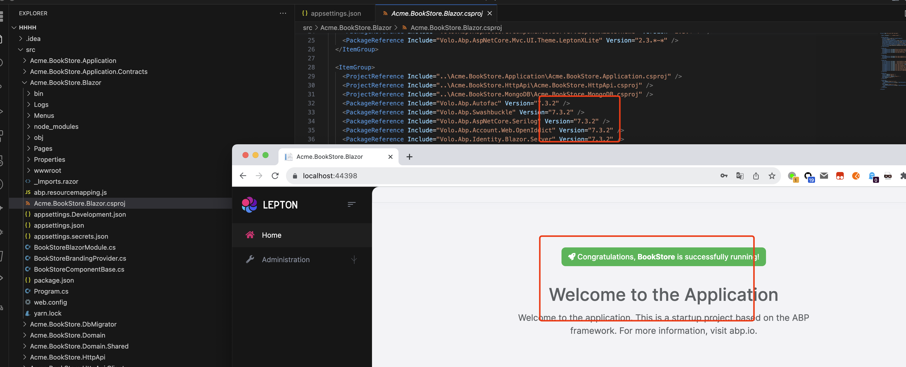 use blazor-server template，when running, click the home menu, prompting 404 · Issue #17541 ...