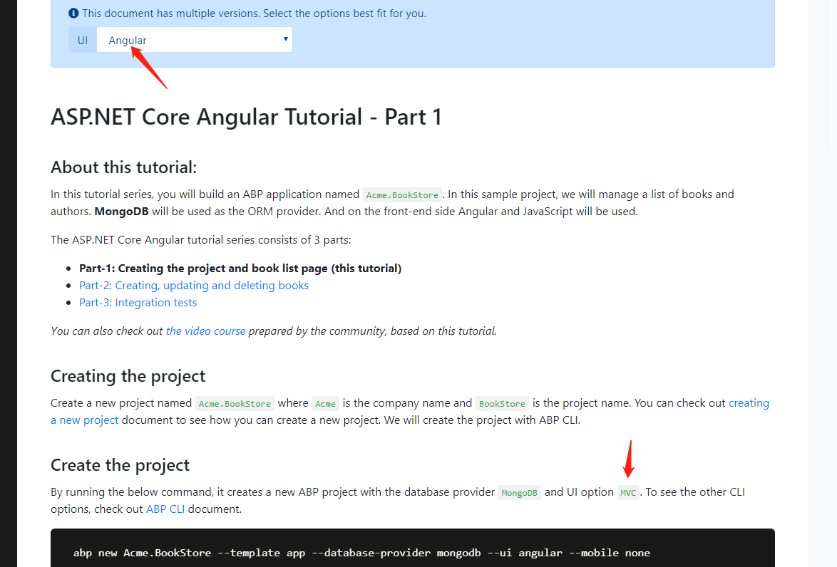 Tutorials Document Ui Option Incorrect · Issue 3749 · Abpframeworkabp 