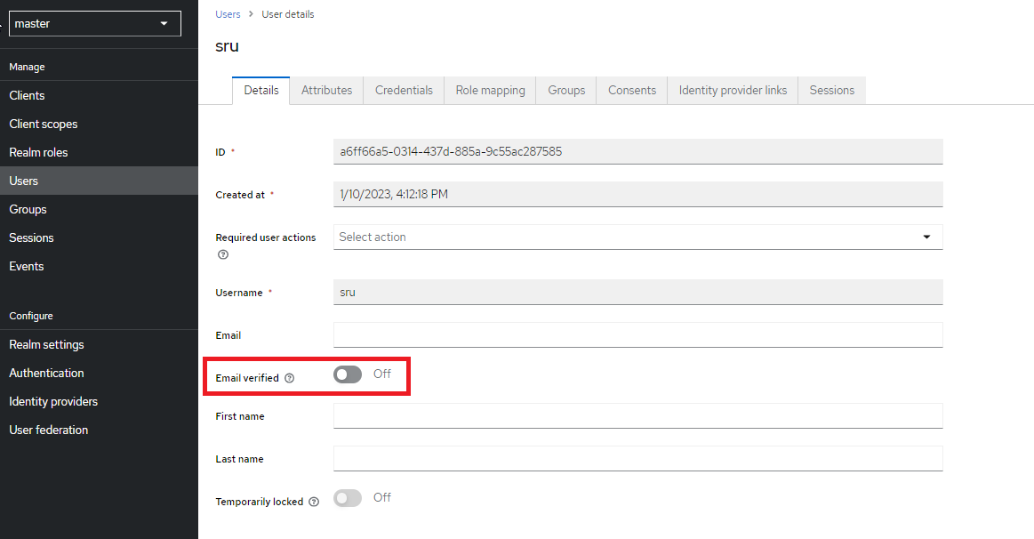 User profile - Button email verified doesn't appear · Issue #17870 · keycloak/keycloak · GitHub