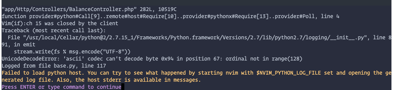 python2: nvim_err_write feedback loop (with NVIM_PYTHON_LOG_LEVEL=DEBUG) · Issue #9381 · neovim ...