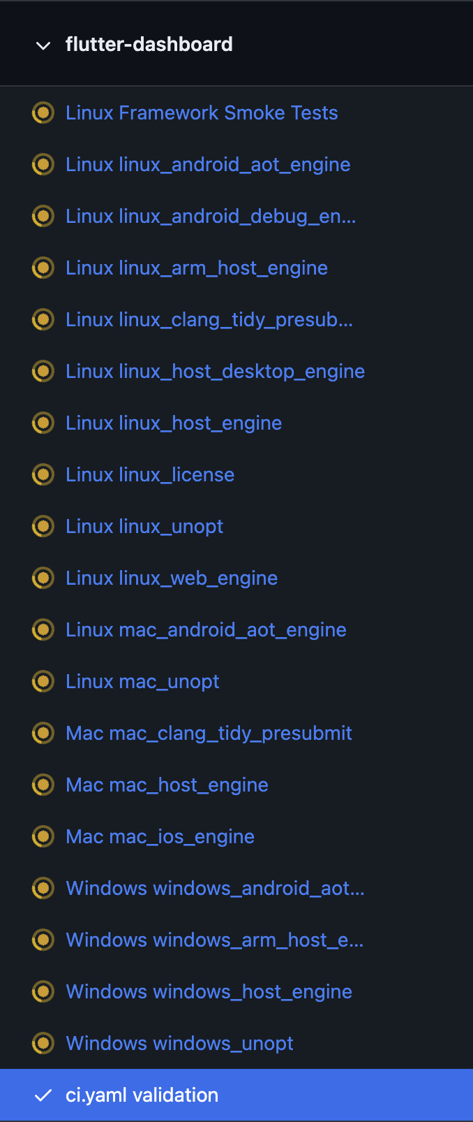 [Engine] Investigate if `.ci.yaml`'s `runIfNot: ...` works as expected · Issue #138559 · flutter ...
