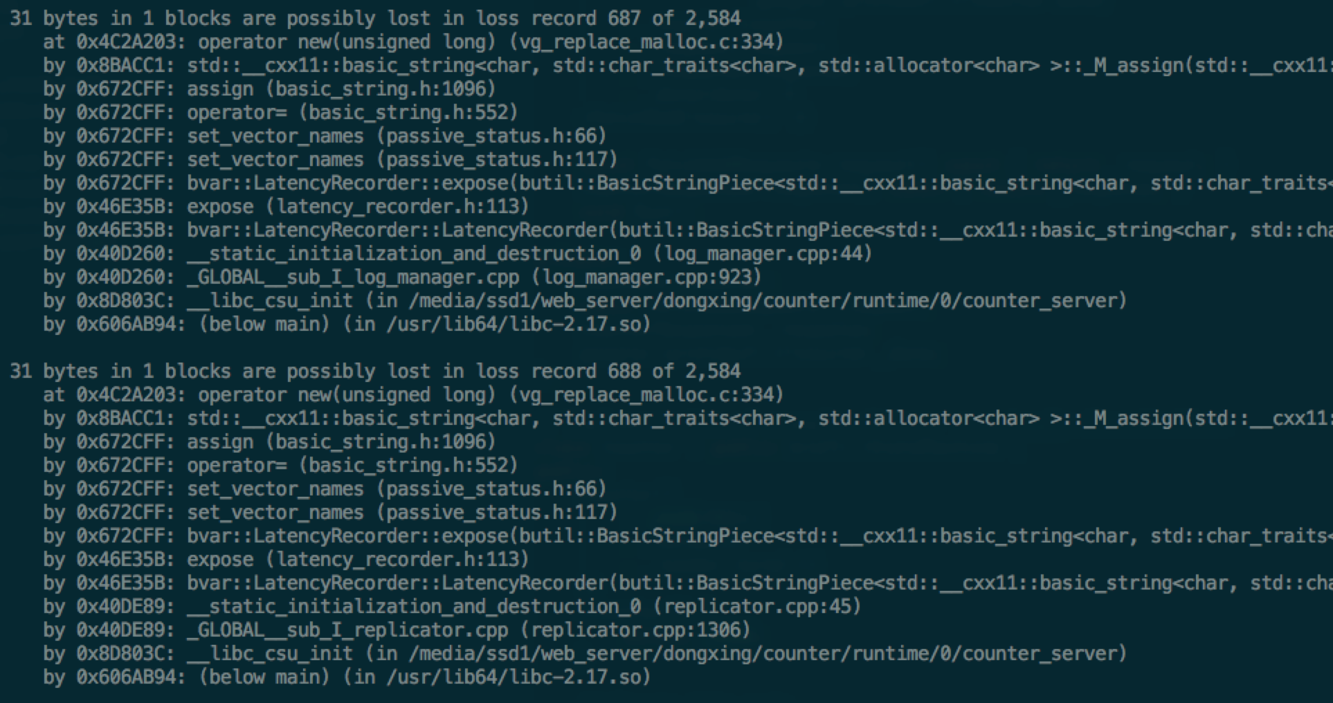 example下面的server、client有内存泄漏？ · Issue #70 · baidu/braft · GitHub