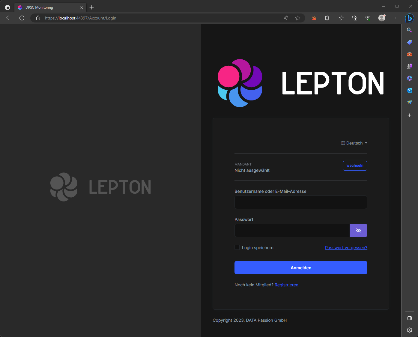 Blazor UI: The login screen can not be loaded if a custom theme is selected and you want to log ...
