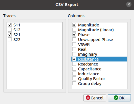 Data export improvement CSV · Issue #85 · jankae/LibreVNA · GitHub
