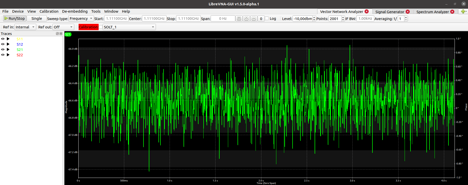 When the scan range is changed, point parasitic changes in the dynamic range appear. · Issue ...