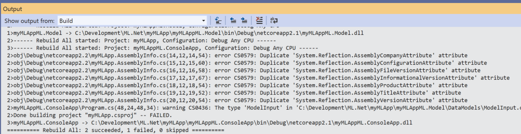 Duplicate AssemblyInfo · Issue #515 · dotnet/machinelearning-samples ...