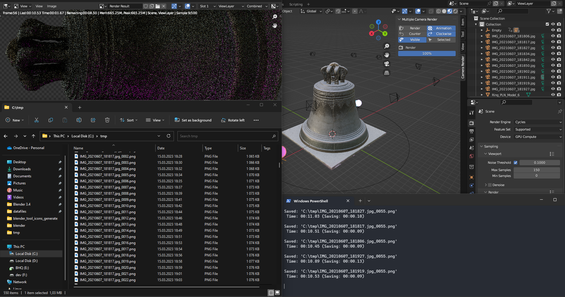 The more frames rendered, the slower the preparation for rendering ...