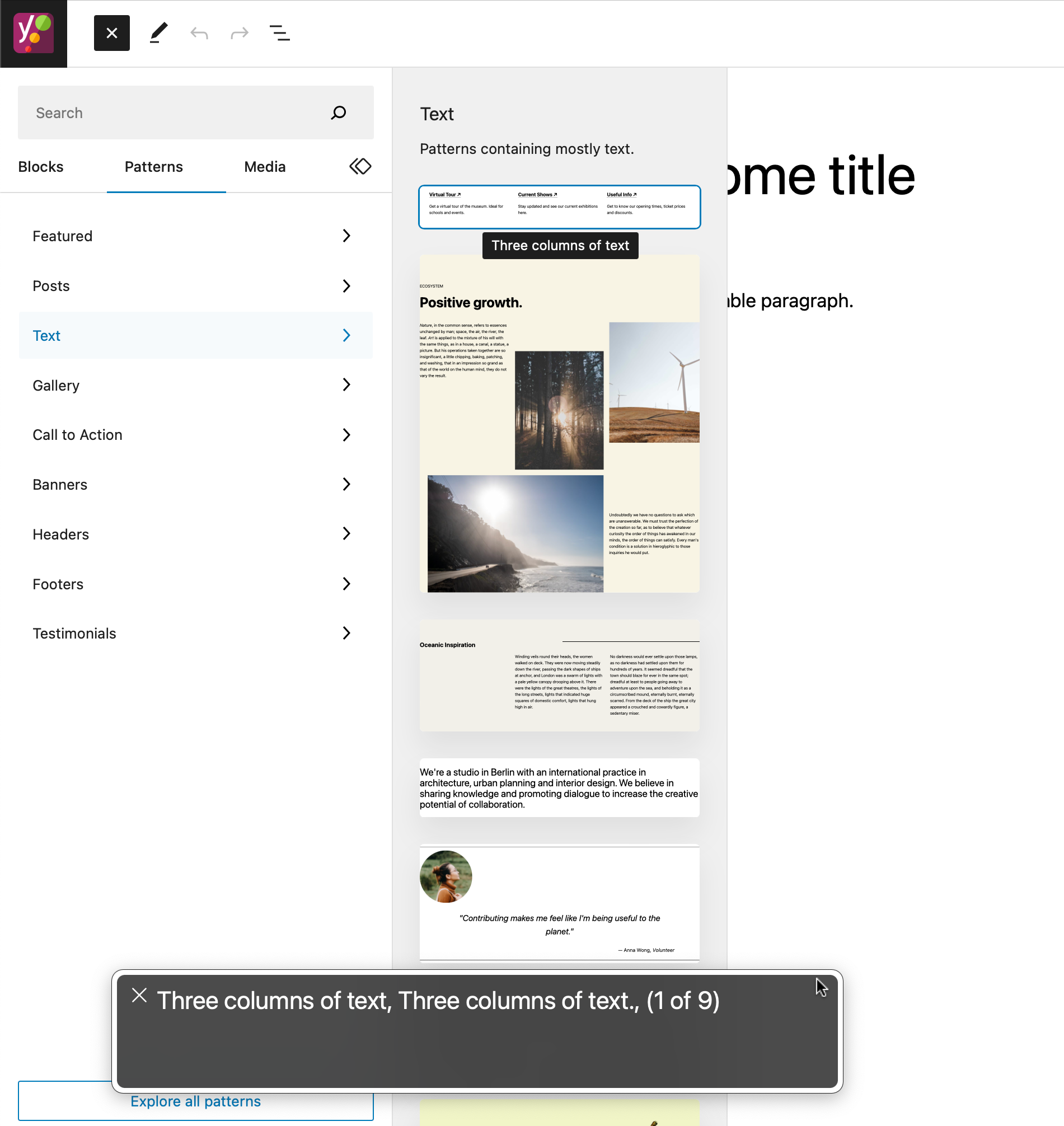 Establish editorial rules for pattern title and description · Issue #572 · WordPress/pattern ...