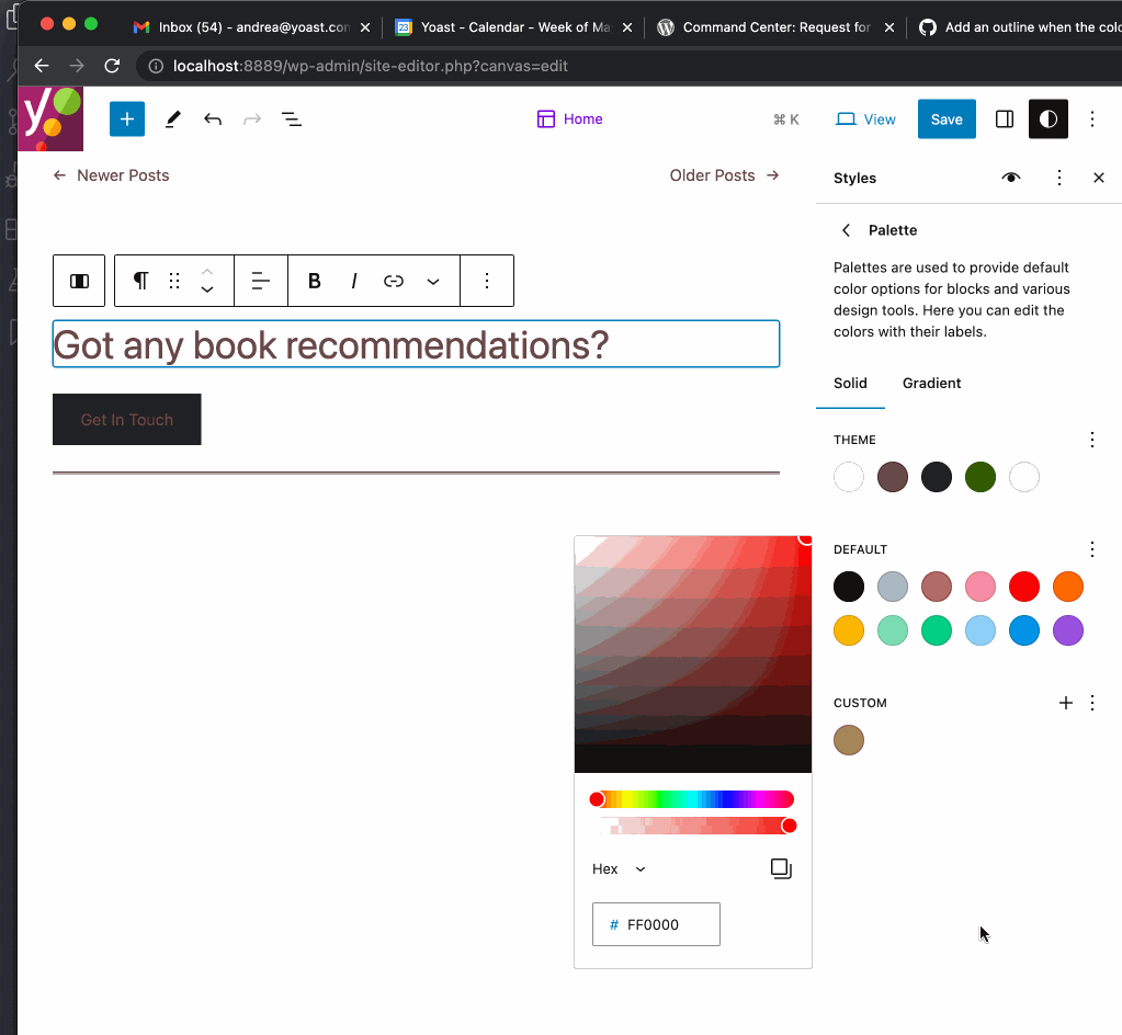 Color picker: focus loss when pressing Escape after values are changed · Issue #50876 ...
