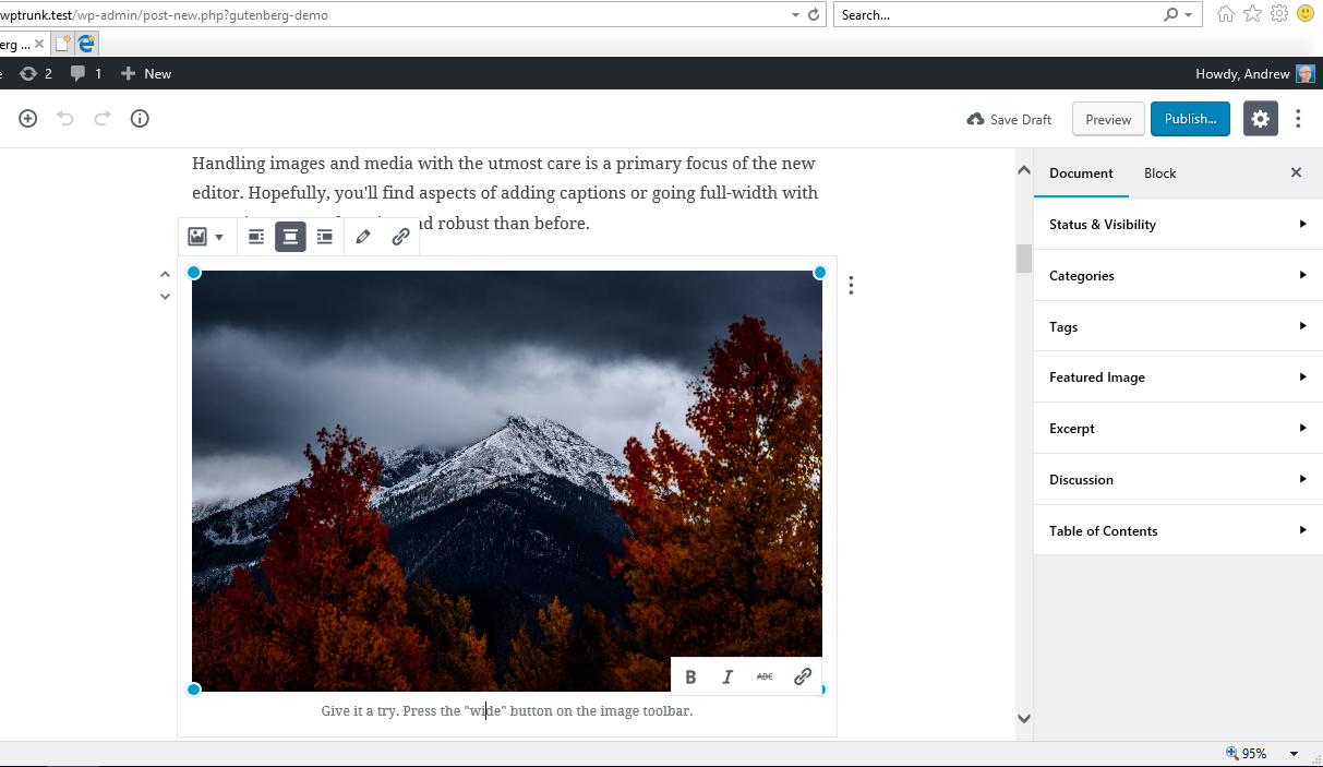 Ie11 Image And Other Blocks Inline Toolbar Not Centered Horizontally · Issue 5792 · Wordpress