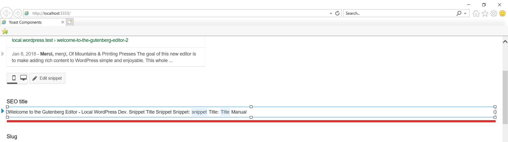 IE11: the replaced variables in the snippet editor fields disrupt keyboard navigation · Issue ...