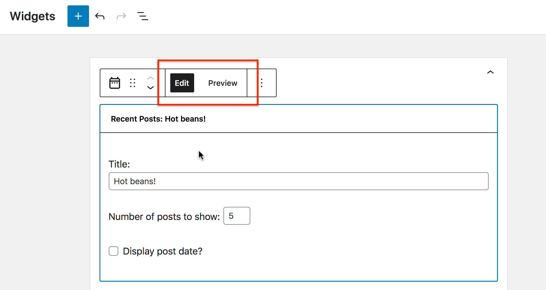 Widgets screen: PHP fatal error when switching a Legacy widget to Preview · Issue #25912 ...