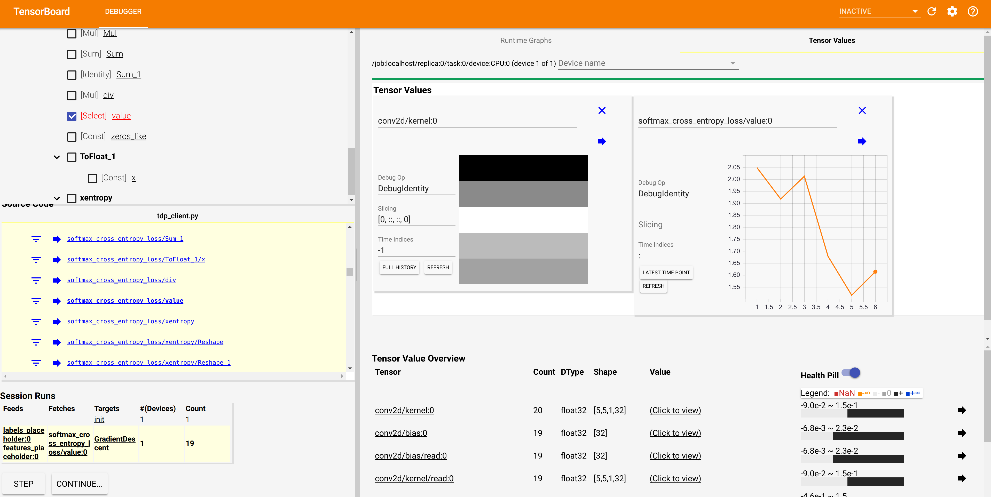 [Debugger Plugin]: Add health pills and handle special tensor values by ...