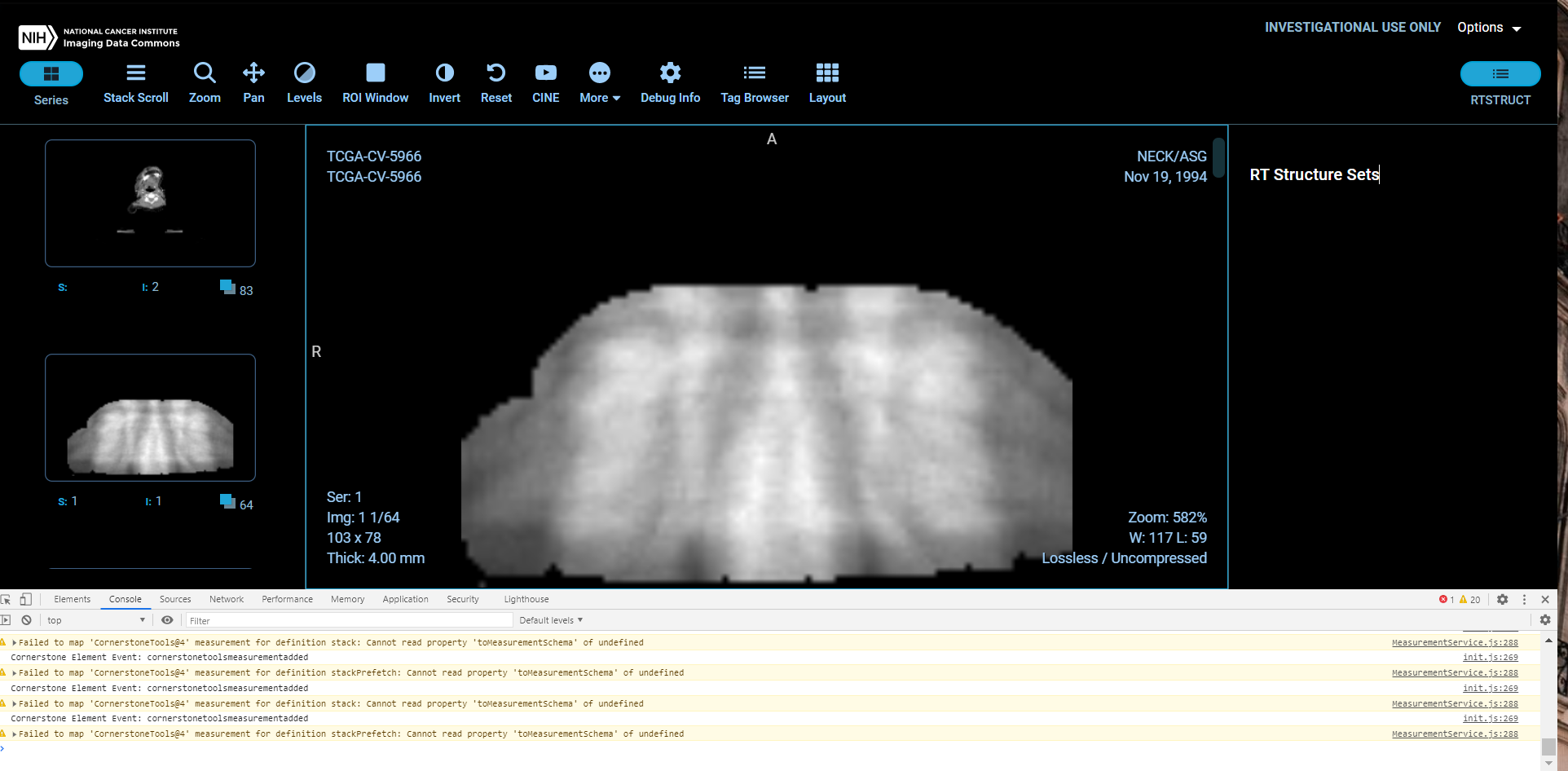RightSidePanel: Cannot read property 'SeriesInstanceUID' of undefined error returned · Issue ...