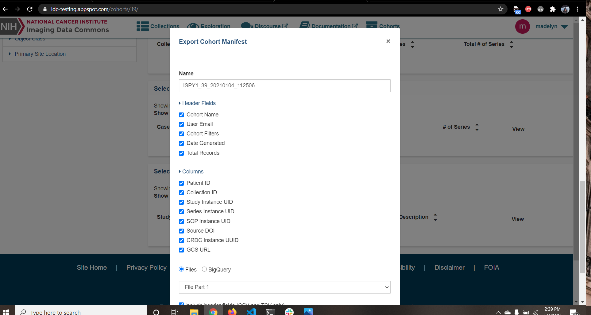 Disable entire page scroll when using the cohort manifest export popup · Issue #514 ...