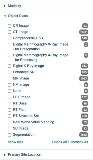 Question: By what principle is the object class list sorted? · Issue #527 · ImagingDataCommons ...