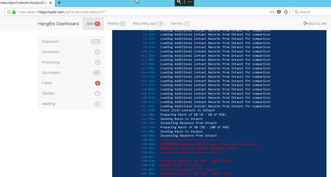 Intacct Sync Error · Issue #1 · PracticeEngine/GLIntegration · GitHub
