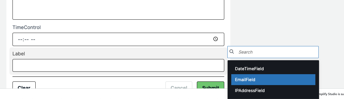 Add new field dropdown gets cutoff on tall forms · Issue #895 · aws-amplify/amplify-studio · GitHub