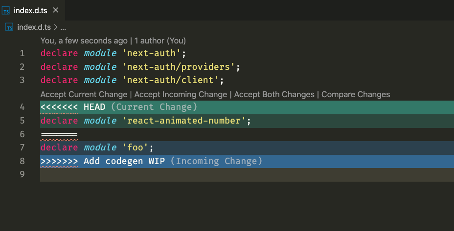 Git merge/rebase conflict resolution does not highlight #180 · Issue #168 · wesbos/cobalt2 ...