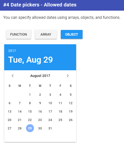 V0150 Beta4 Disabled Dates On Date Picker Are Not Greyed Out · Issue 1515 · Vuetifyjs