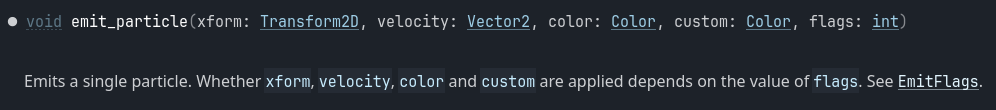 GPU Particles' `emit_particle()` lacks clarity with the usage of the `EmitFlag` values · Issue ...