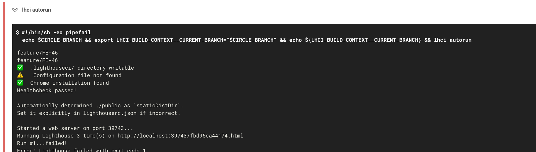 Circle CI - unable to connect to chrome? · Issue #241 · GoogleChrome/lighthouse-ci · GitHub
