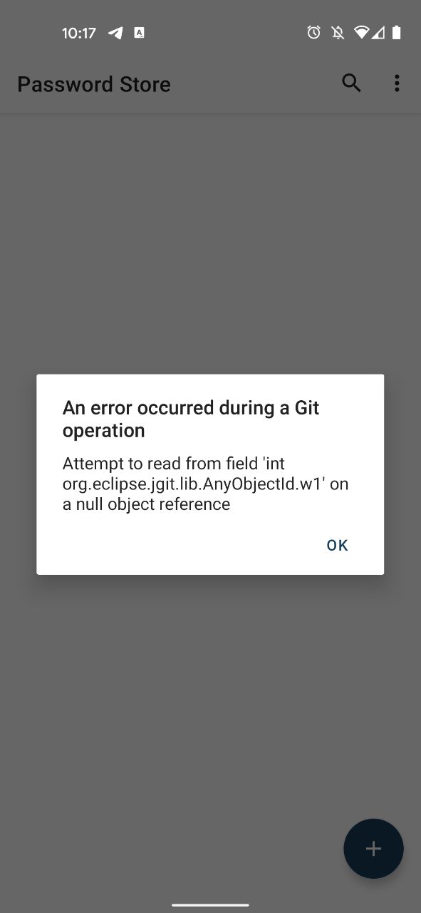 Jgit Error Attempt To Read From Field Int Org Eclipse Jgit Lib Anyobjectid W1 On A Null