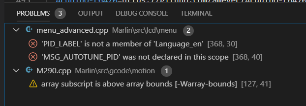 Bug Compile Error Pidlabel And Array Bounds · Issue 15512 · Marlinfirmwaremarlin · Github 