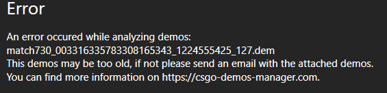 More broken demos after Dangerzone update · Issue #351 · akiver/cs-demo-manager · GitHub
