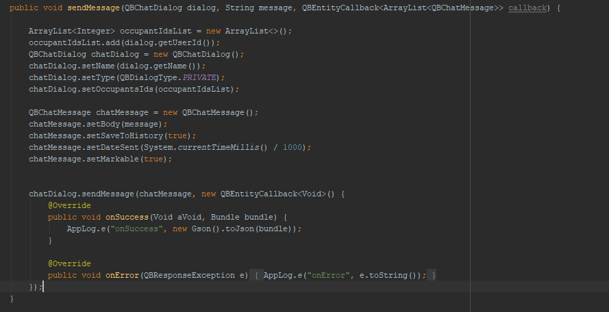 com.quickblox.core.exception.QBResponseException: Client is not, or no longer, connected ...