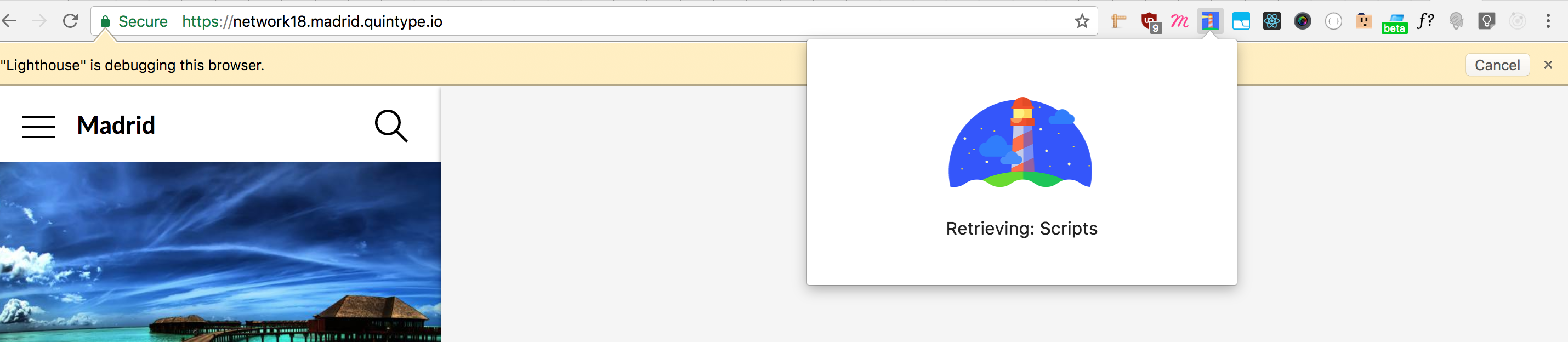 Lighthouse is stuck at retrieving scripts · Issue #4418 · GoogleChrome/lighthouse · GitHub