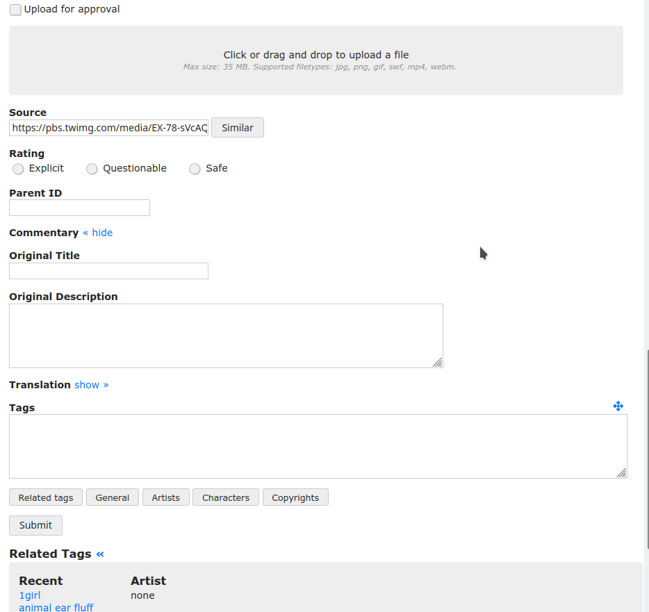 Batch Upload with Twitter links doesn't fetch enough information · Issue #4430 · danbooru ...