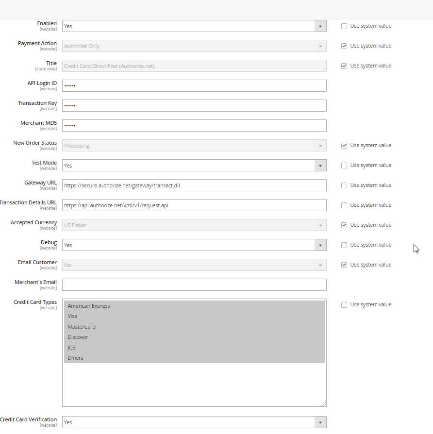 Authorize.net Directpost Production Integration with Magento 2.2.5 ...