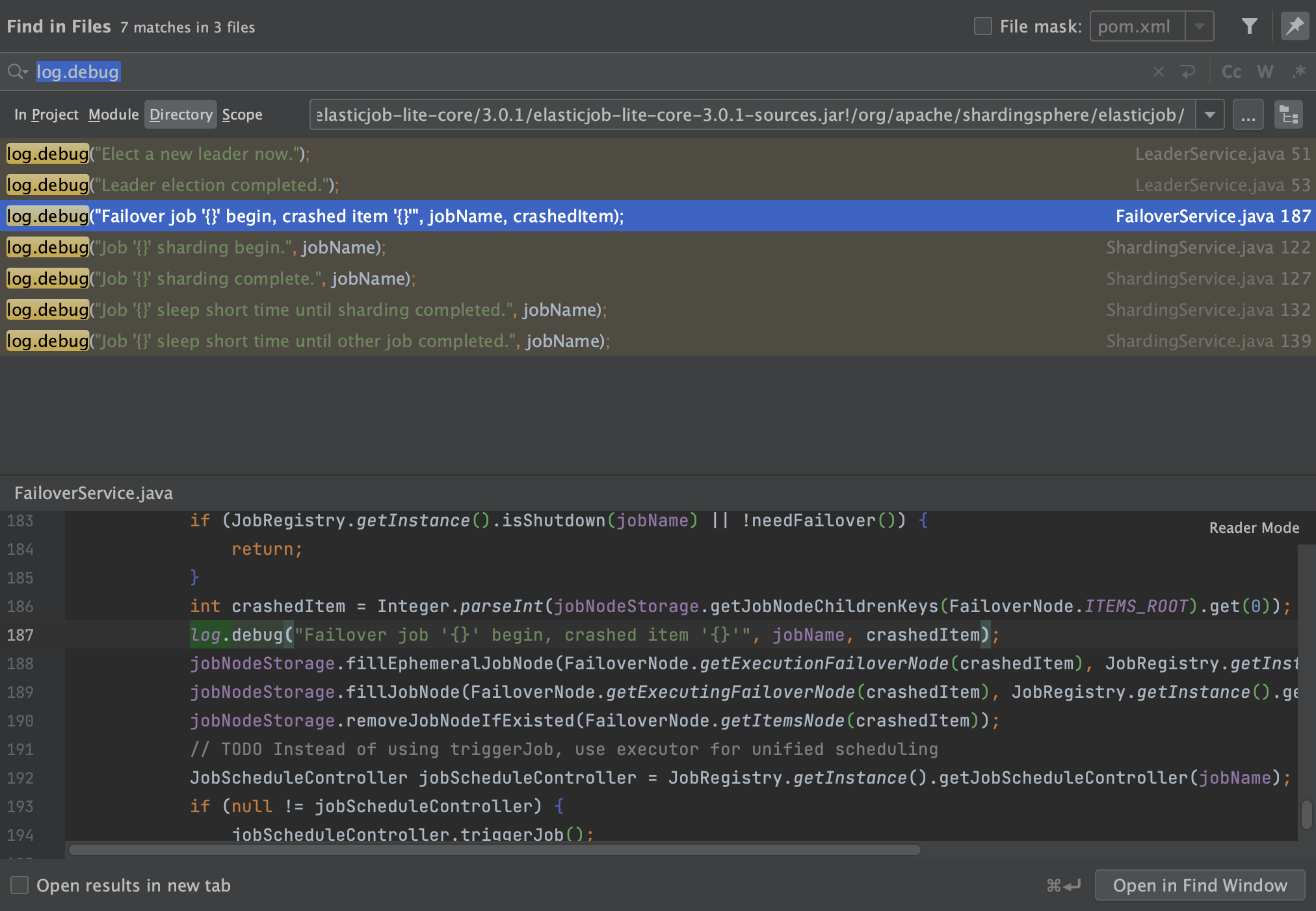 Maybe Some Place Logwarn Eg `logwarnfailover Job ` · Issue 2118 · Apache 