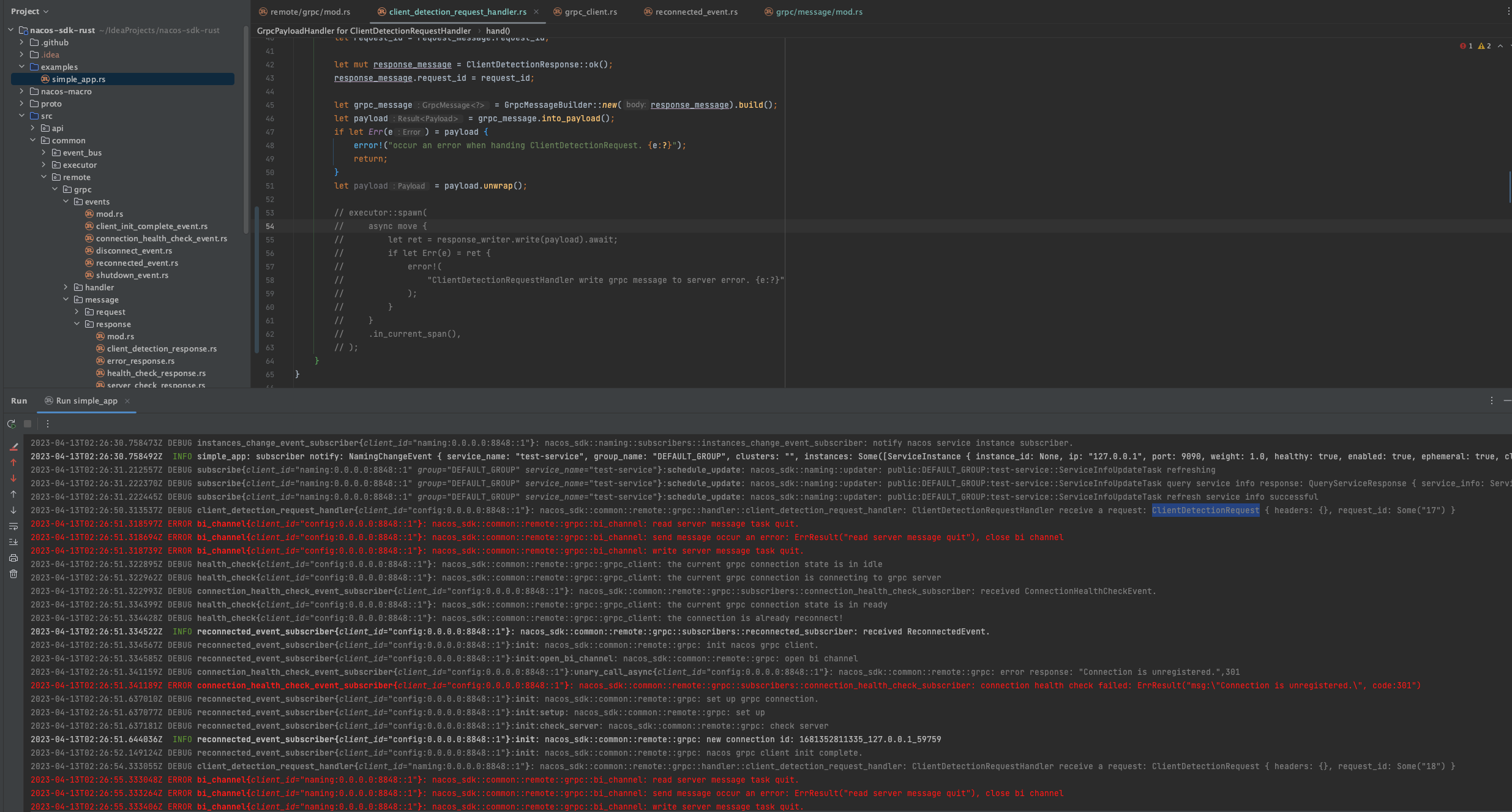 BUG: Connection closed by server and then `Connection is unregistered` · Issue #134 · nacos ...