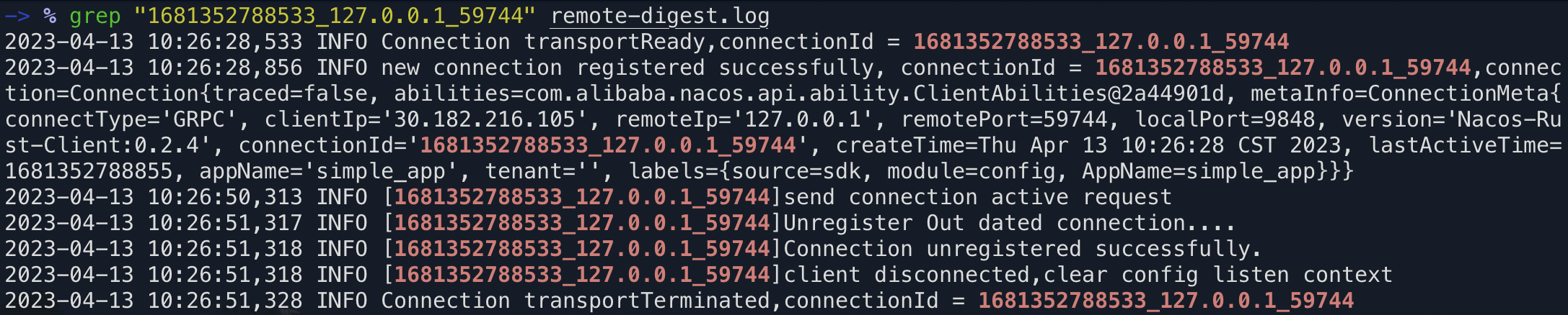 BUG: Connection closed by server and then `Connection is unregistered` · Issue #134 · nacos ...