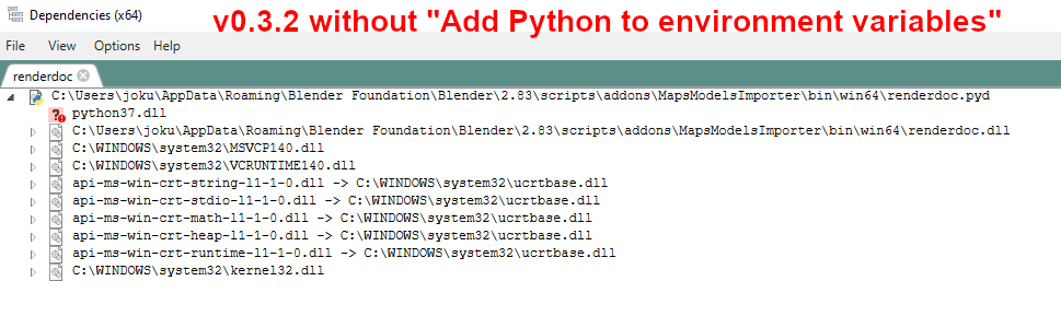 ImportError: DLL load failed (renderdoc.pyd) · Issue #108 · eliemichel ...