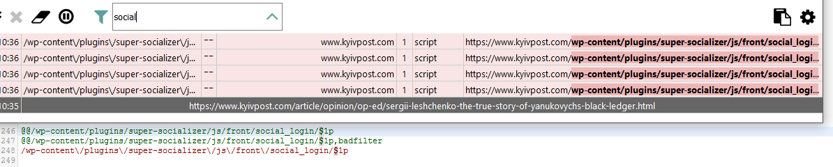 Source list of entity filter with subdomain is not looked up correctly ...